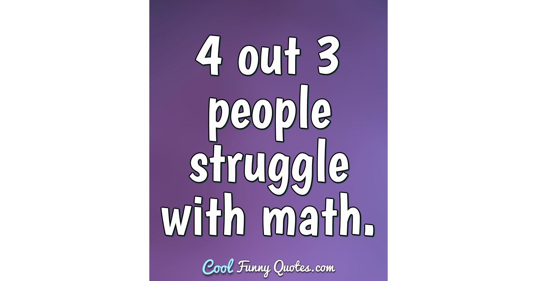 Math Struggle Quotes